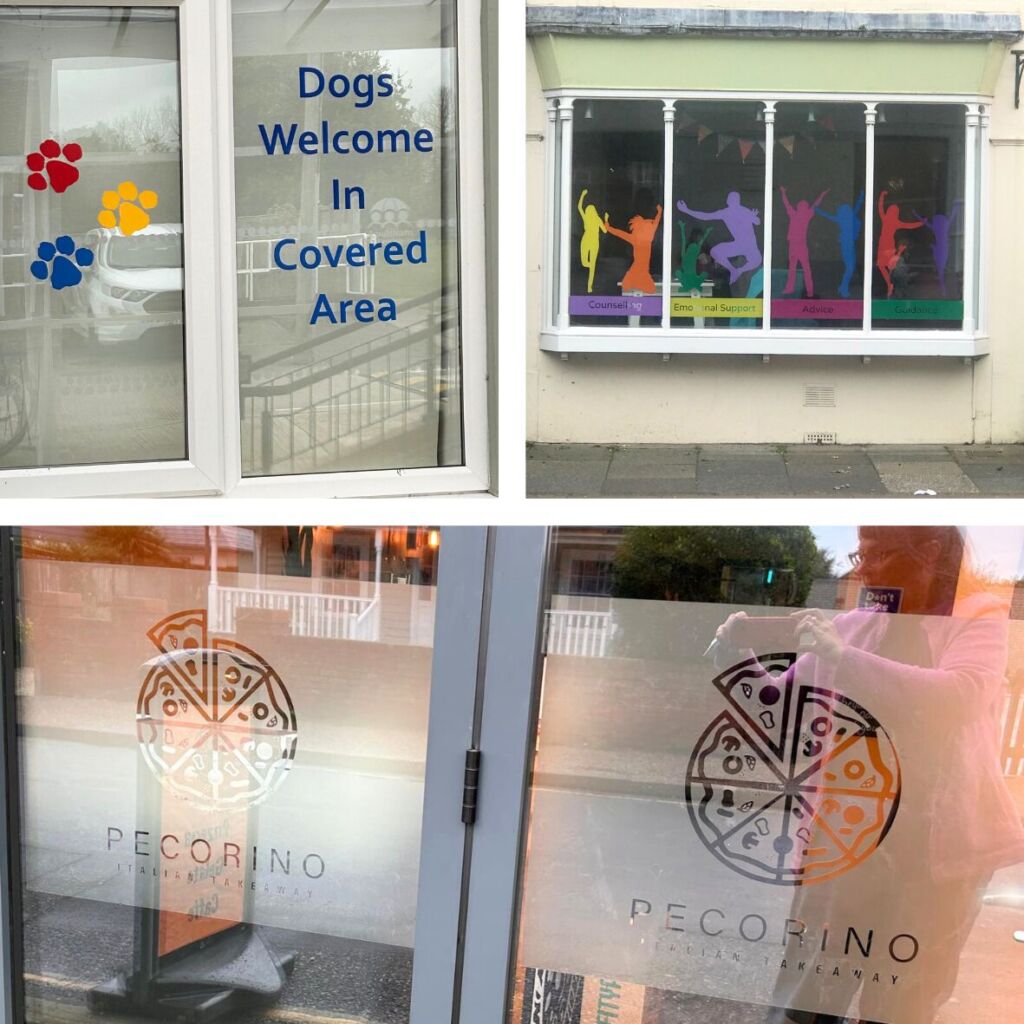 Shop Window Lettering For Inside Window Application